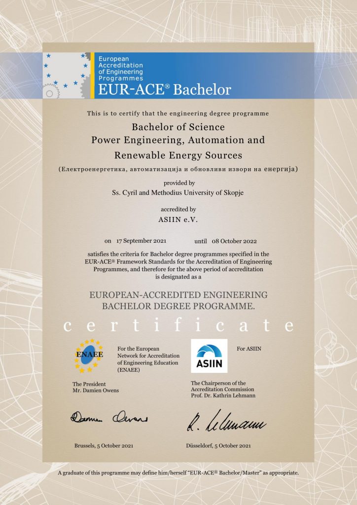 International Accreditation - FEEIT
